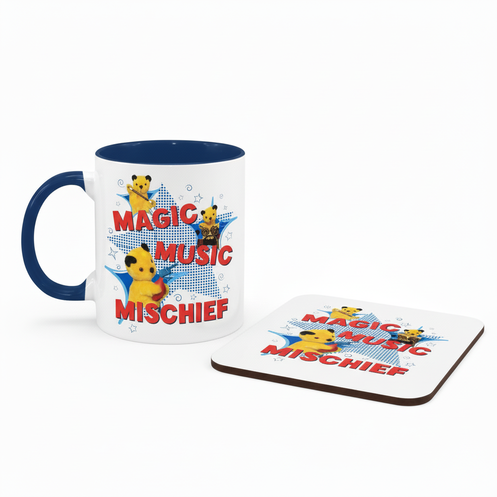 Sooty Magic Music Mischief Two Colour Mug & Coaster Set – Sooty's Shop