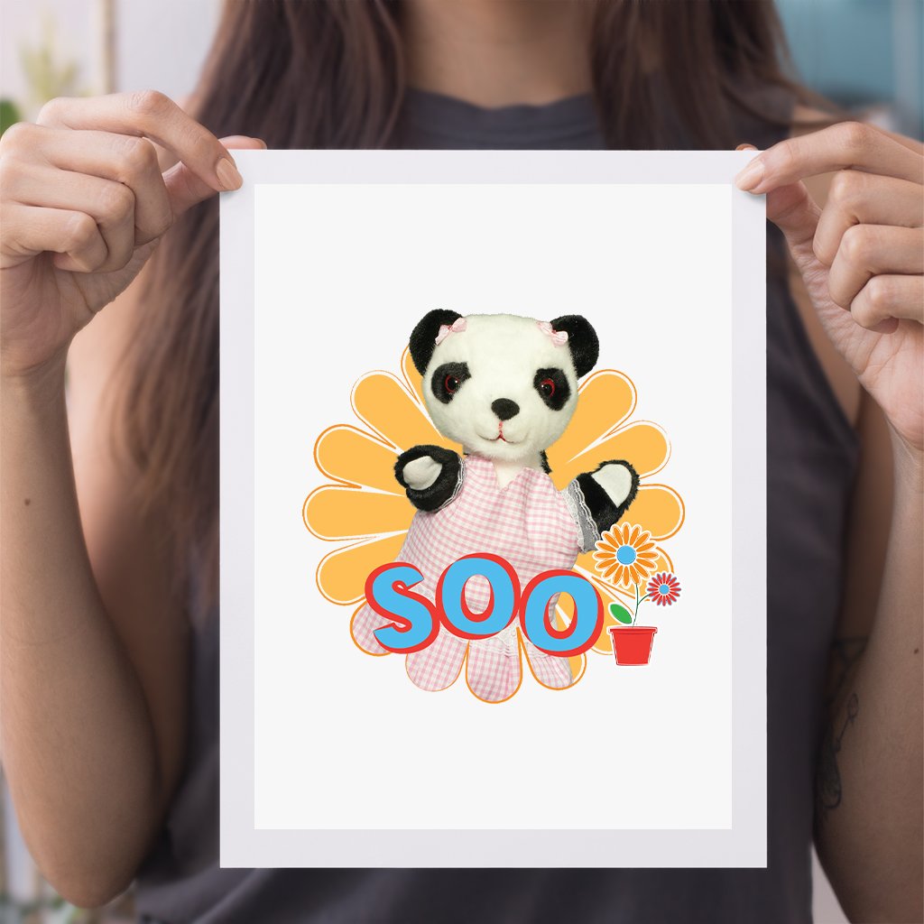 Sooty Soo Retro Flower A4 Print – Sooty's Shop