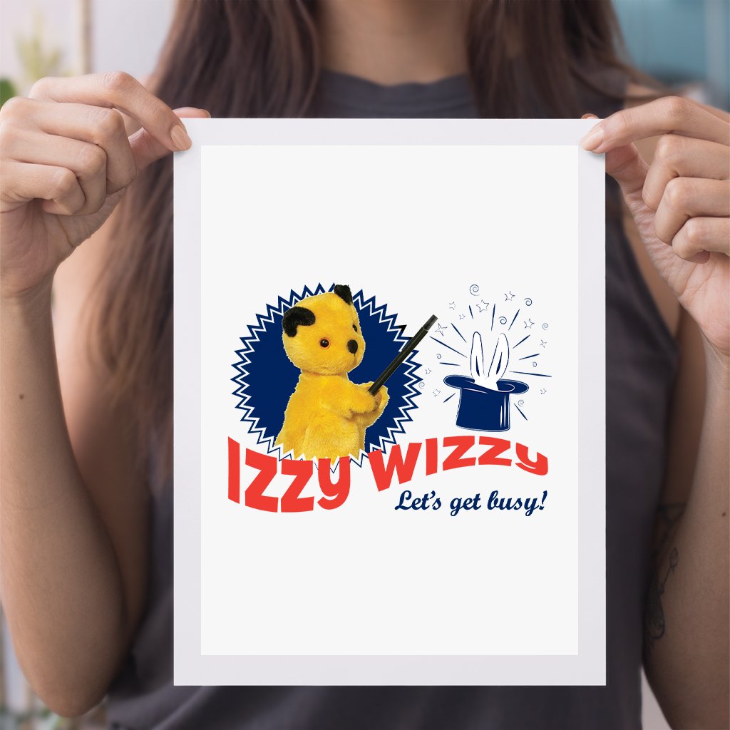 Sooty Izzy Wizzy Let's Get Busy A4 Print – Sooty's Shop